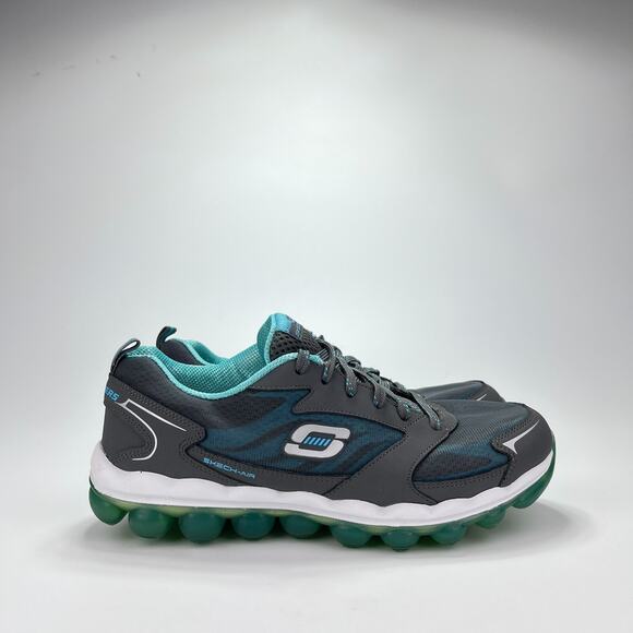 Skechers | Shoes | Skechers Air Gray Blue Turquoise Athletic Comfort ...